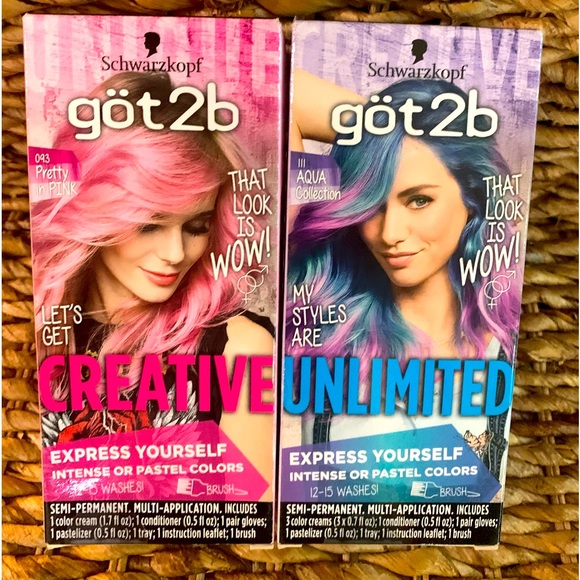 Schwarzkopf | Hair | Schwarzkopf Got2b Pink Aqua Semi Permanent Hair ...